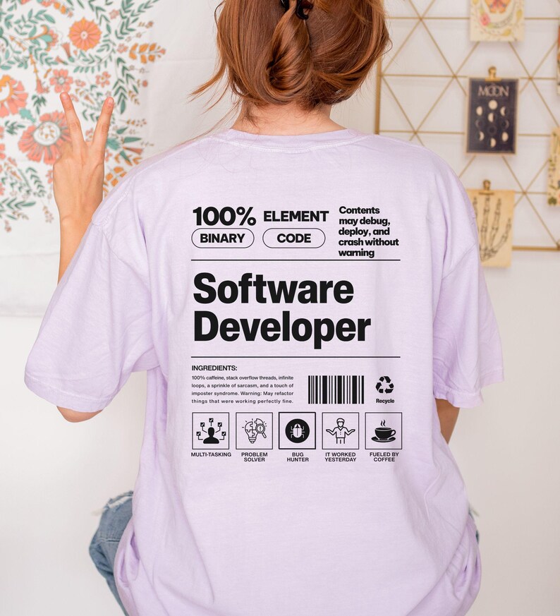 Software Developer Definition Comfort Colors T-shirt, Programmer Coding Tee, Tech Gift for Him ...