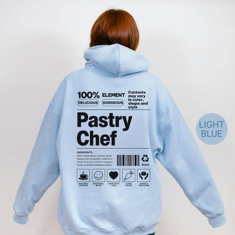 Pastry Chef Hoodie, Baker Sweatshirt, Bakery Hoodie, Baker Gift, Baking ...