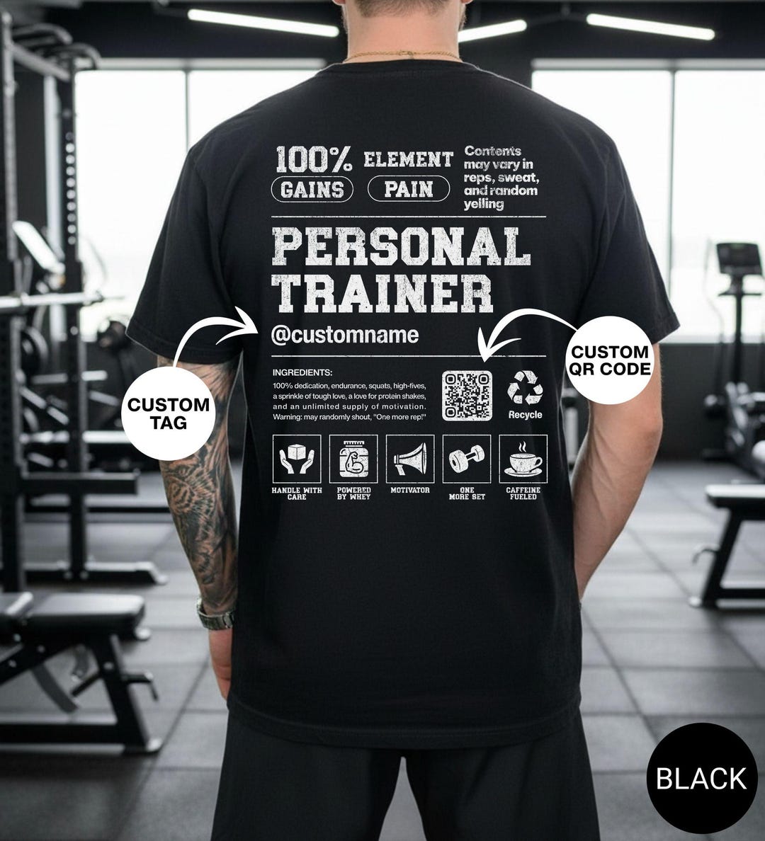 Custom Personal Trainer T-shirt, Funny Gym Comfort Colors Shirt, Gym ...