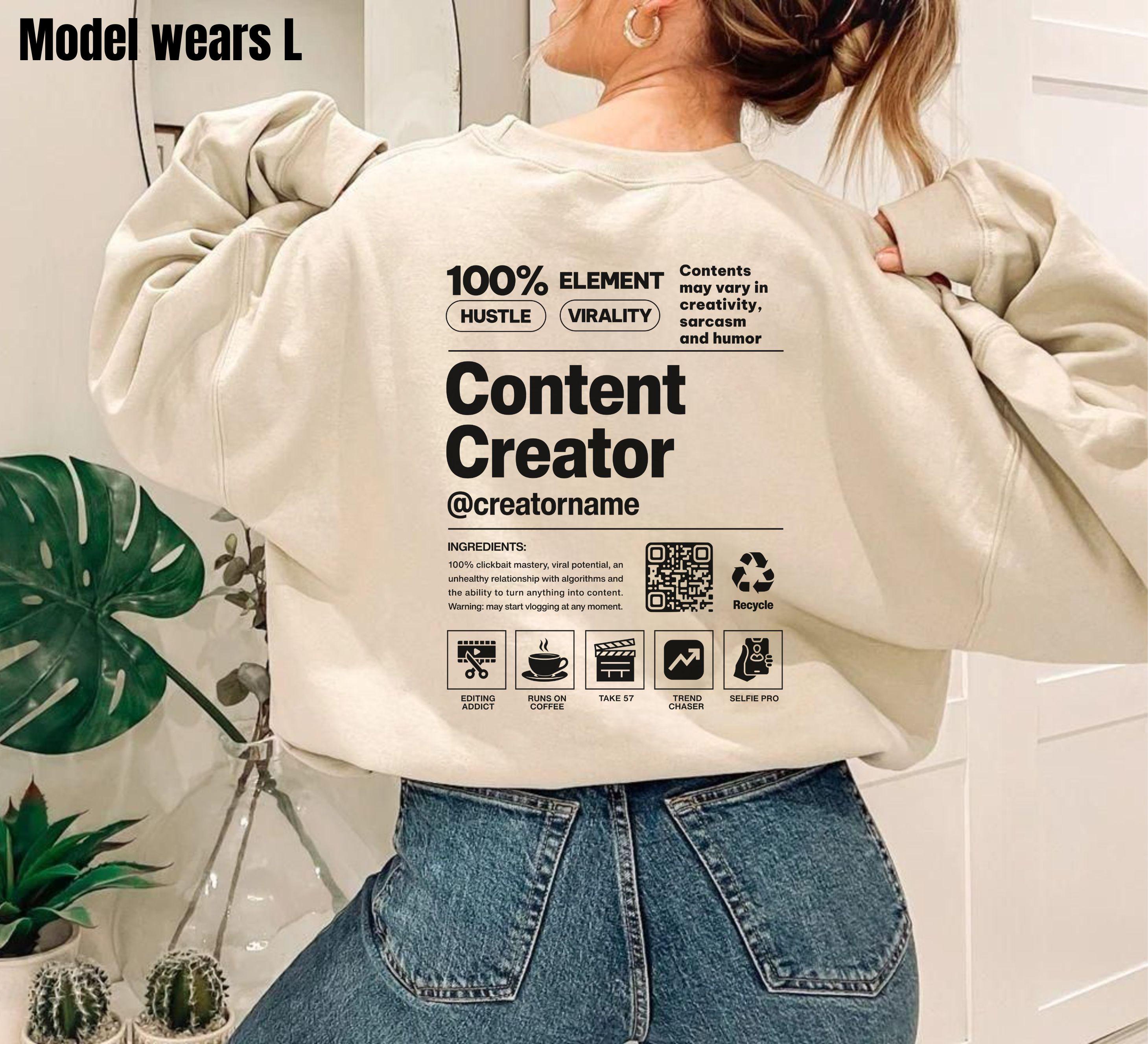 Content Creator Custom QR Code Sweatshirt - Unisex Crewneck, Personalized Social Media ...