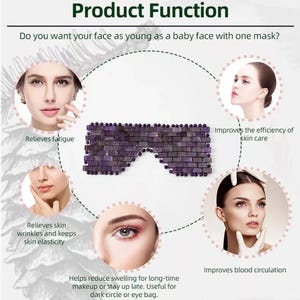 Custom Rose Quartz Eye Mask • Natural Stone Sleep Mask • Jade Cooling ...