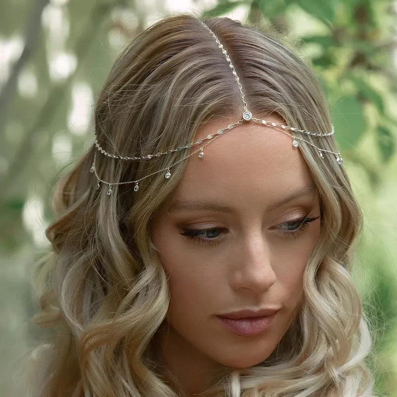 Gold Head Piece Jewelry - Etsy