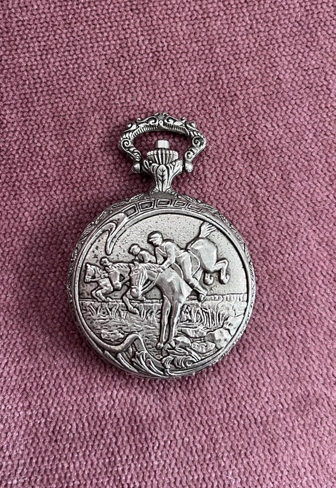 Remington Engraved Jumping Horse Pocket Watch - Etsy