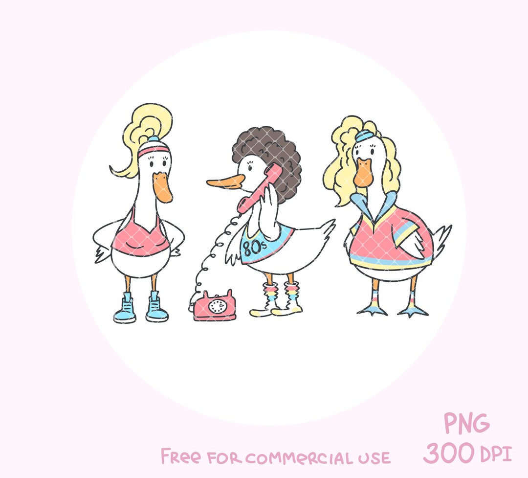 Silly Goose 80s PNG, Trending Goose Png, Retro Silly Goose Png, Funny ...
