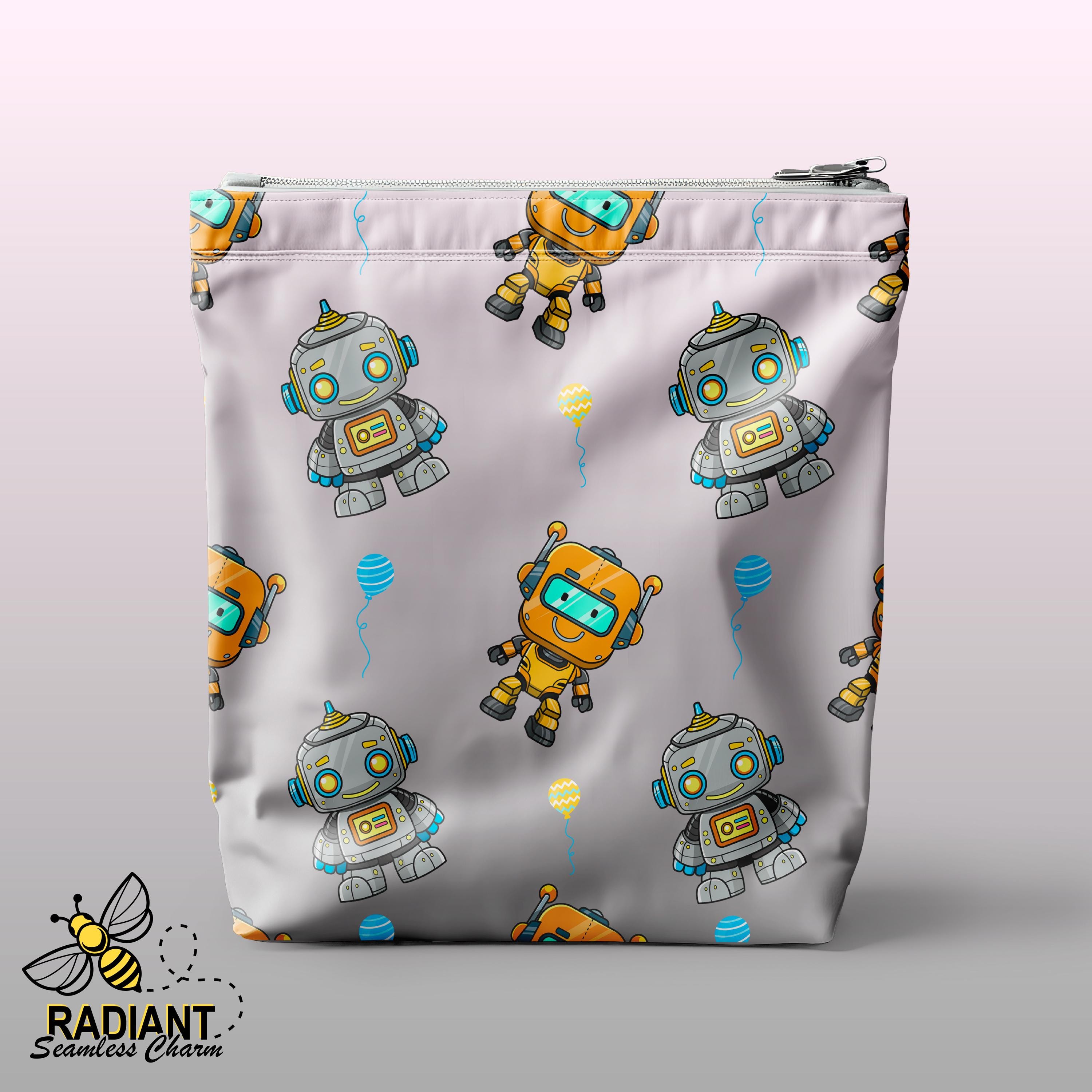 Robot Digital Paper, Robot Birthday Scrapbook Paper, Robots Seamless ...