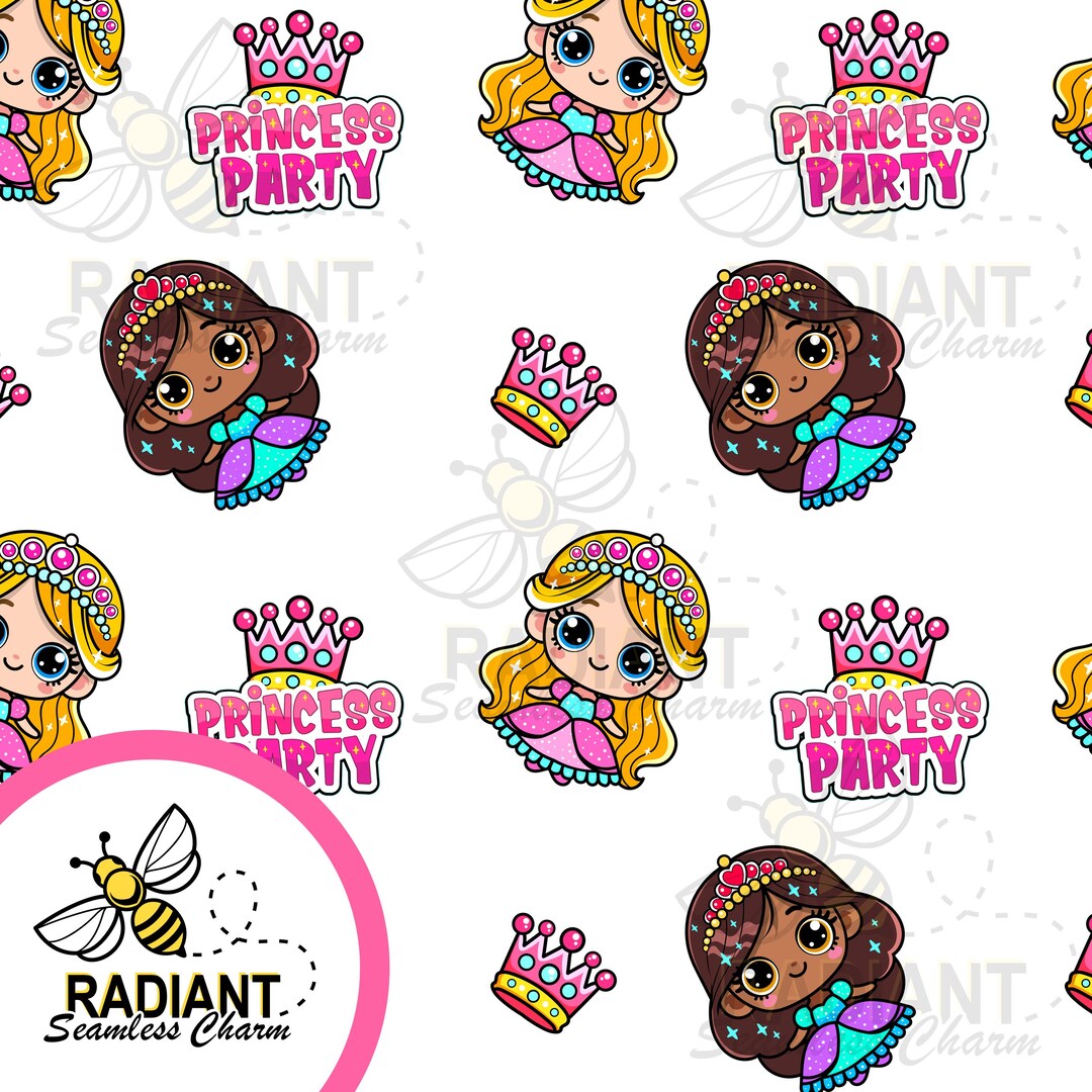 Princess Digital Paper, Princess Birthday Scrapbook Paper, Pink ...