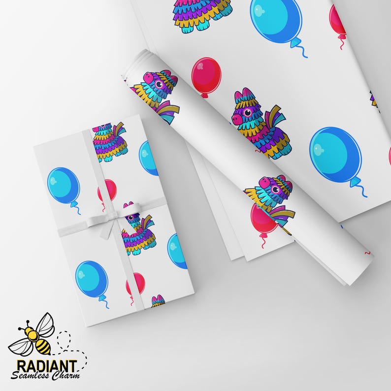 Mexican Pinata Digital Paper, Birthday Scrapbook Paper, Pinata Digital ...