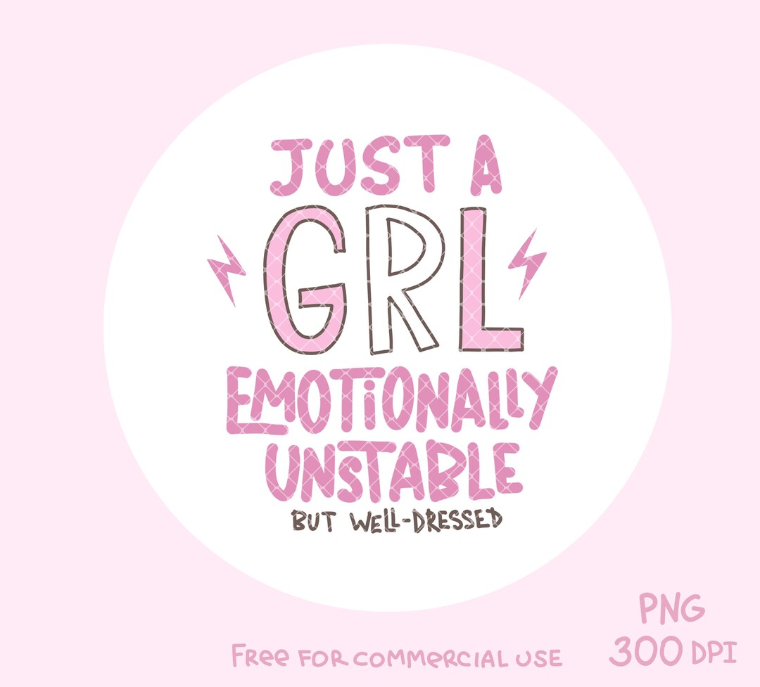 Just a Girl PNG | Trendy Png | Popular Png | Trendy Girly Png | Mental ...