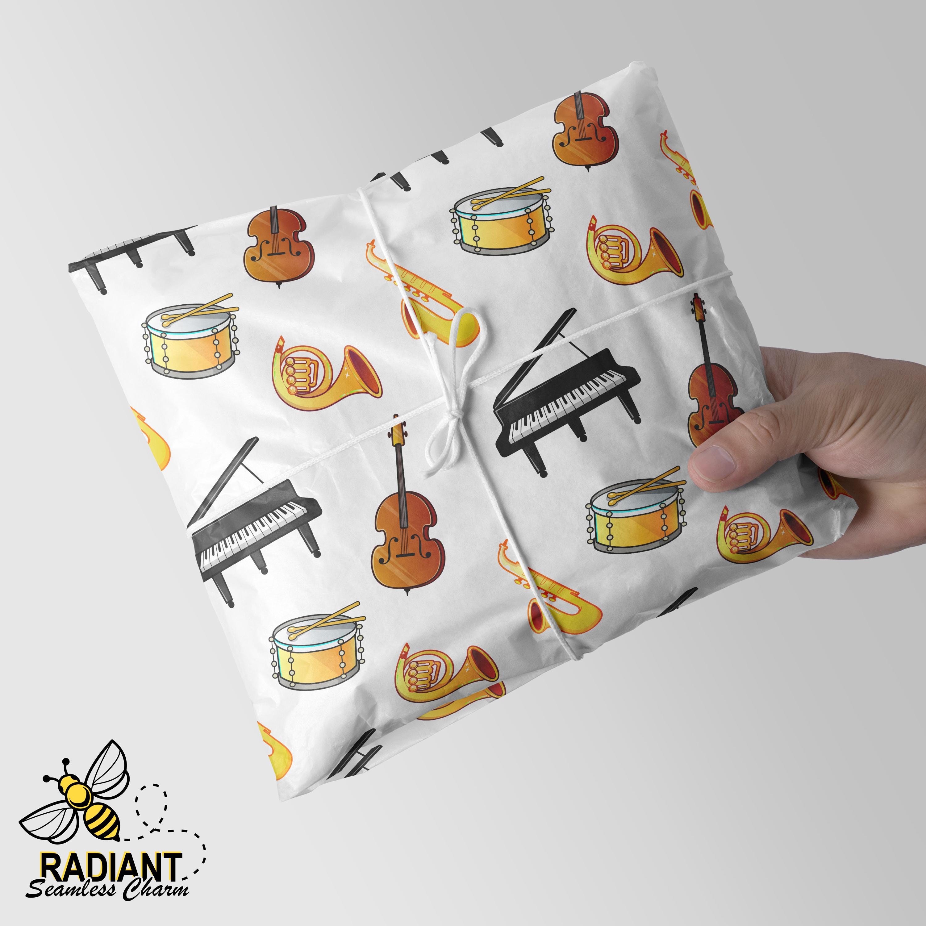 Musical Instruments Seamless Pattern, Musical Instruments Digital Paper ...