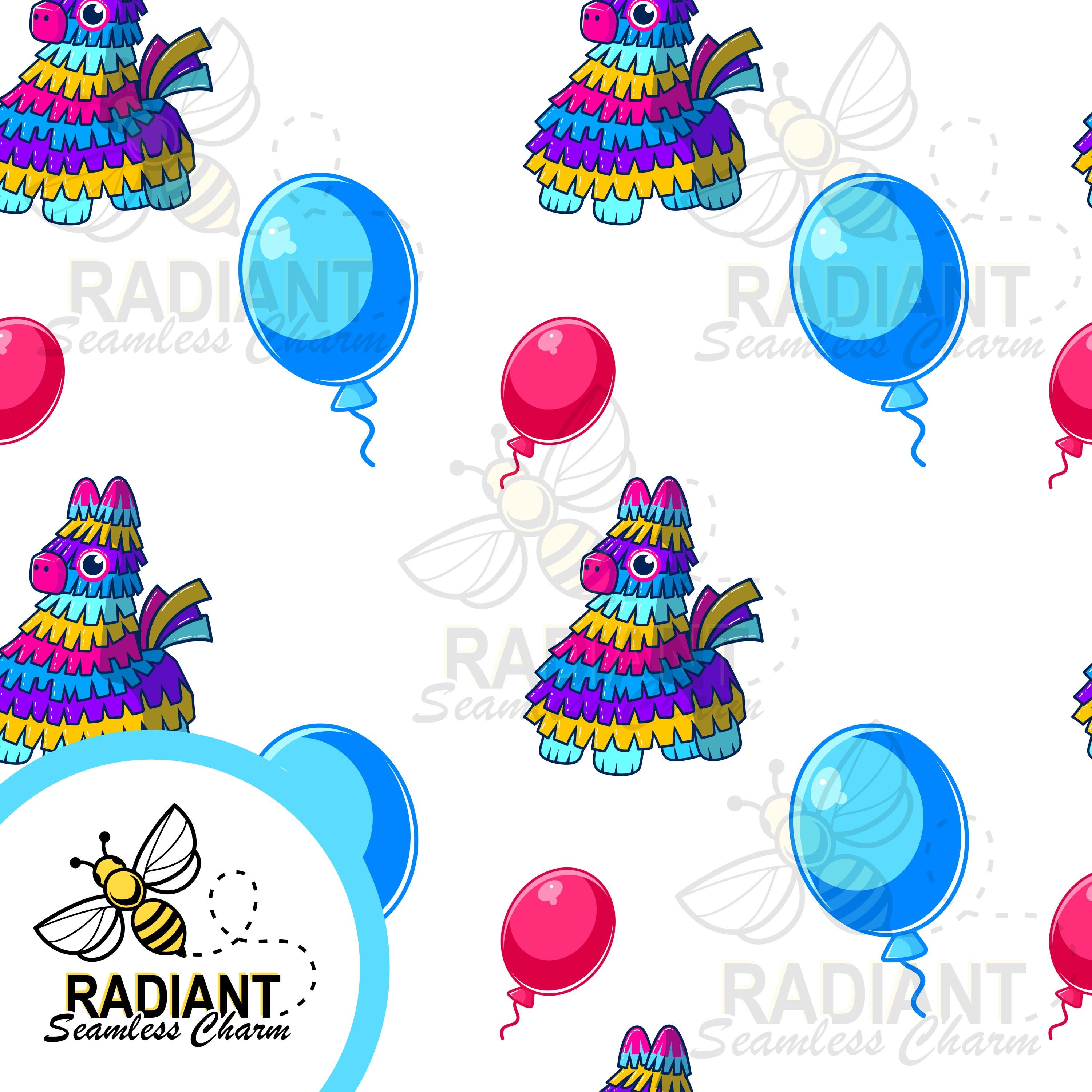 Mexican Pinata Digital Paper, Birthday Scrapbook Paper, Pinata Digital ...