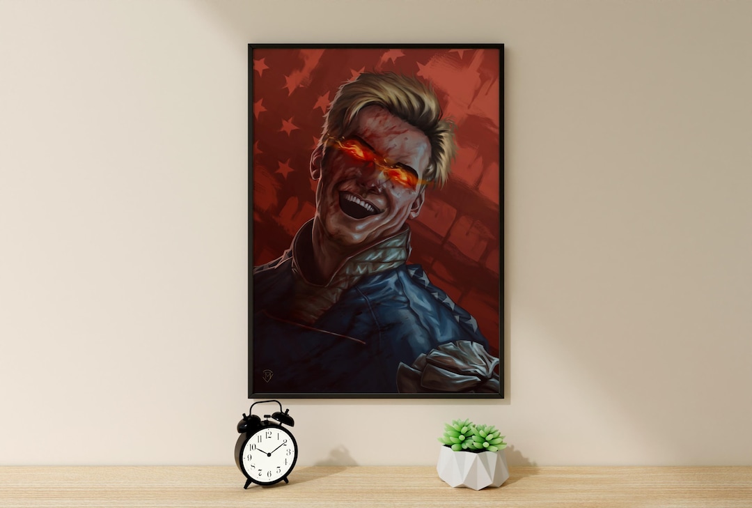 Homelander Art, the Boys Canvas, Homelander Canvas, Tv Shows Art ...