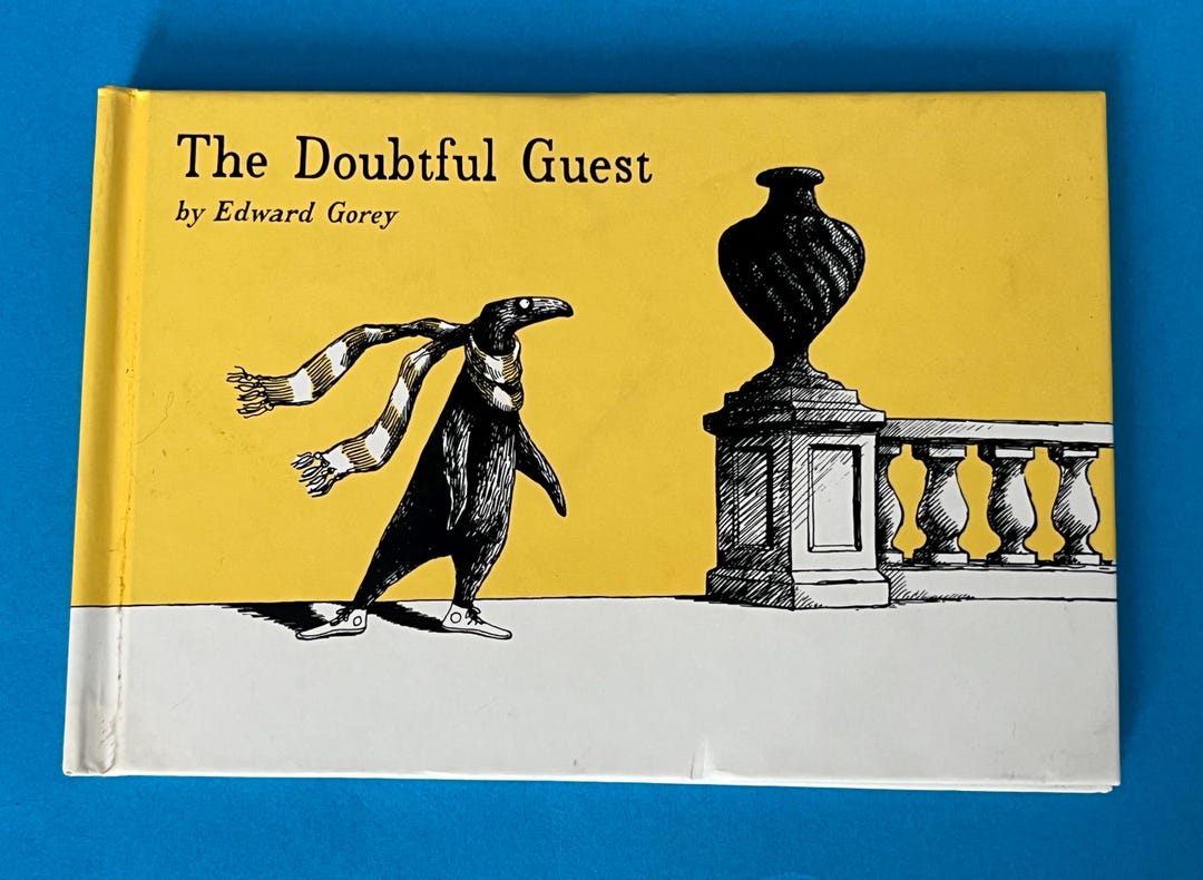Vintage 1985 the Doubtful Guest Hardcover Book by Edward Gorey - Etsy