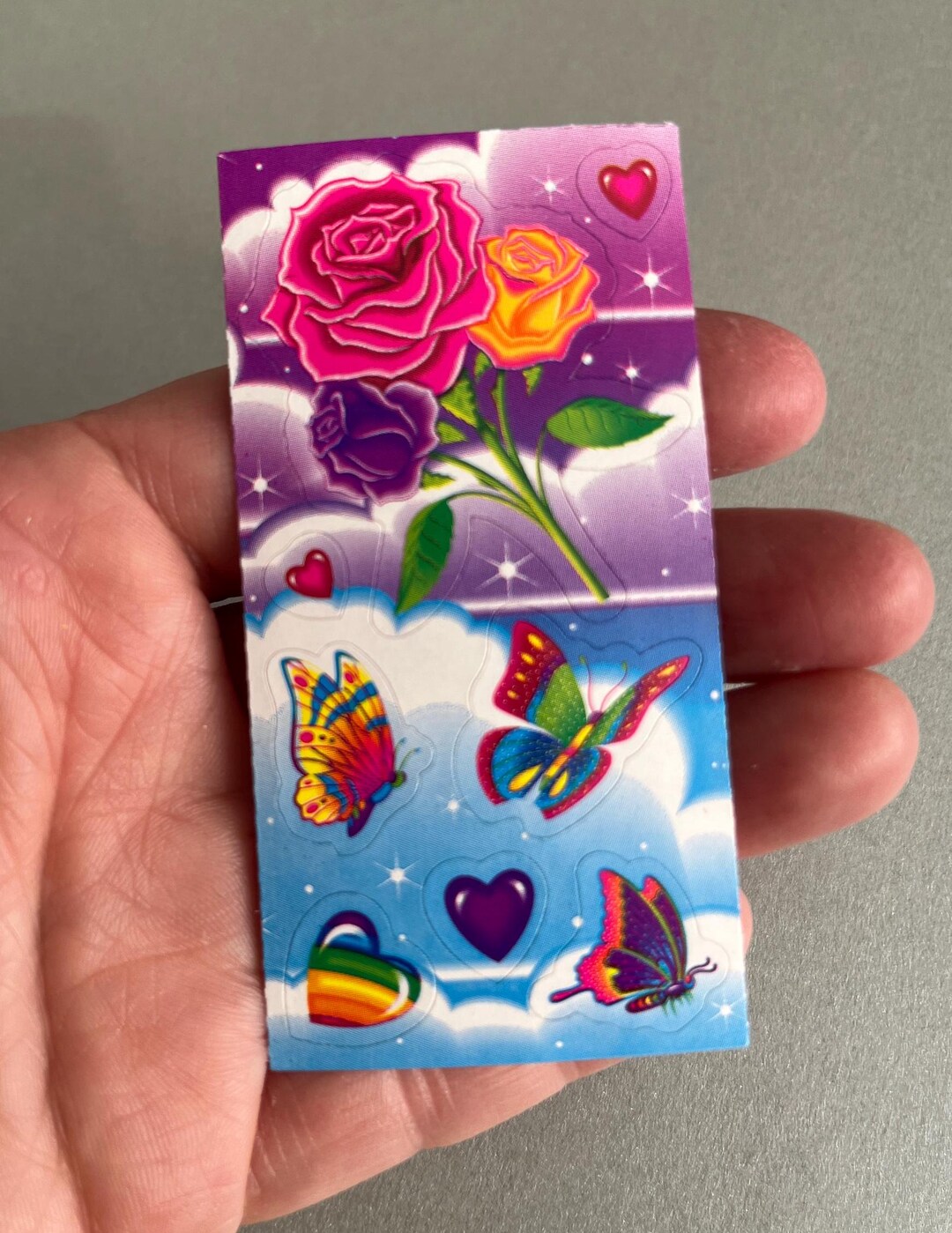 Vintage 1990's Lisa Frank Sticker Roses and Butterflies Party Favor ...