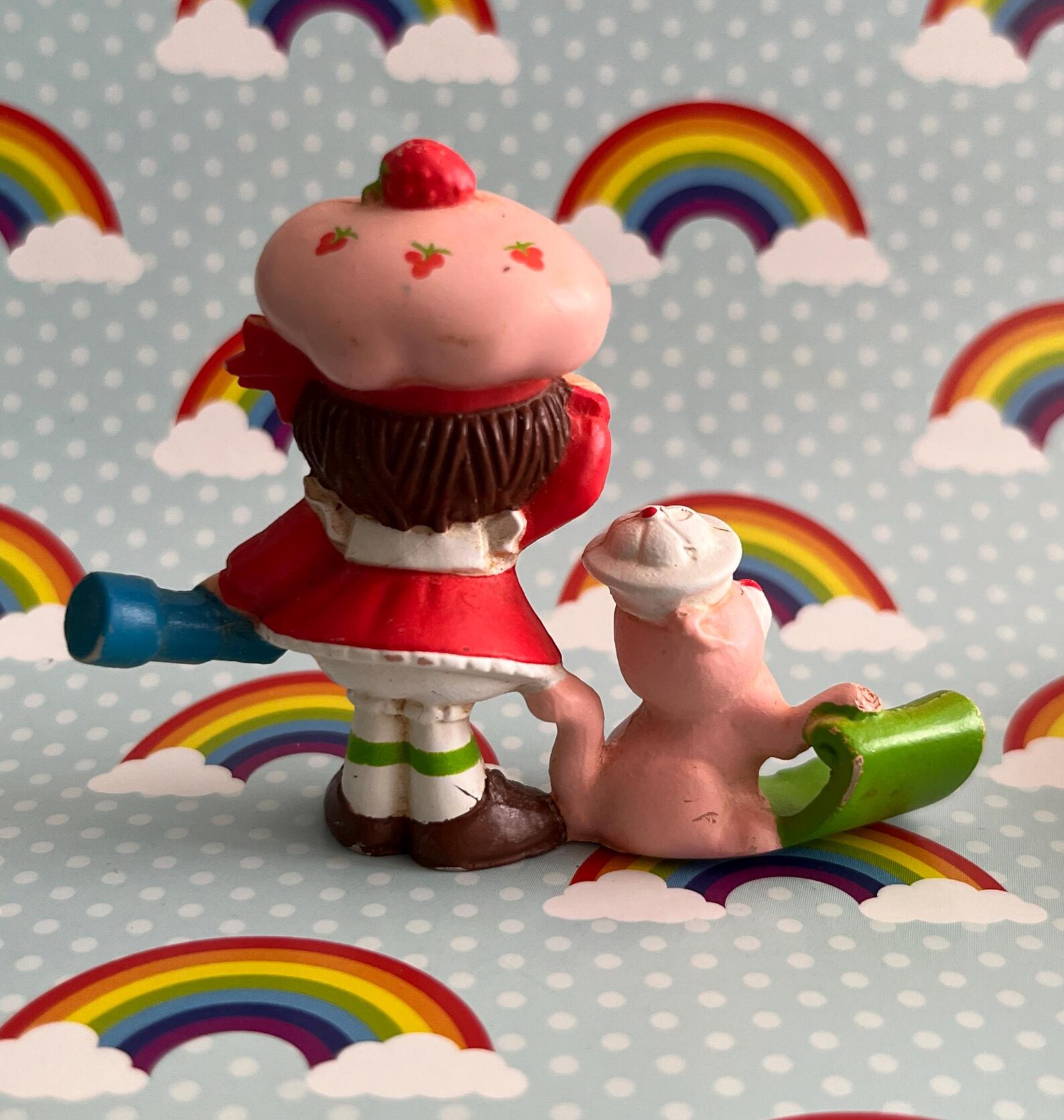 Adorable STRAWBERRY SHORTCAKE Retro 80's Deluxe PVC Mini Toy Figure ...