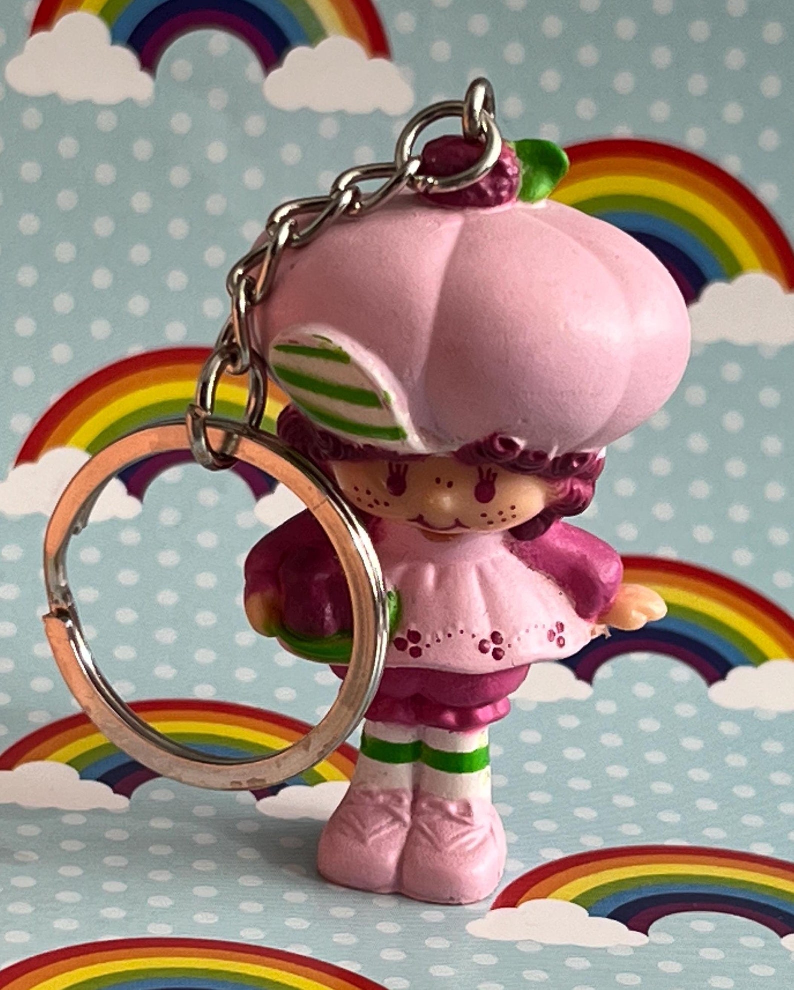 Adorable STRAWBERRY SHORTCAKE 80's Mini Keychain Raspberry Tart ...