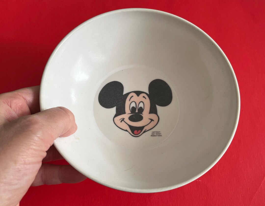 Vintage Mickey Mouse Bowl Plastic Melamine Walt Disney Productions USA ...