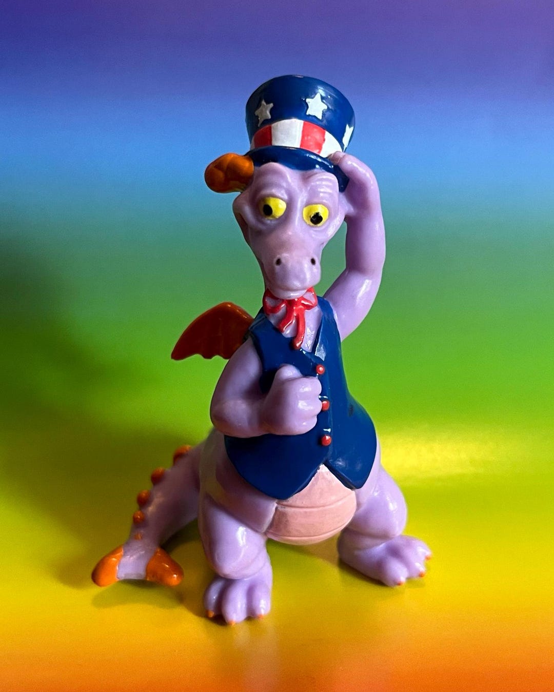 Adorable Vintage 1982 EPCOT world Showcase Usa Park Figment Dragon PVC ...