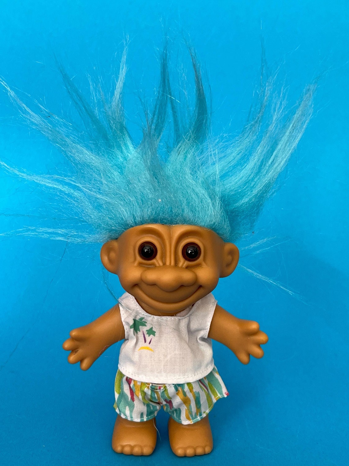 Super Cute Vintage Russ 1990's Troll With Blue Hair Stocking Stuffer ...