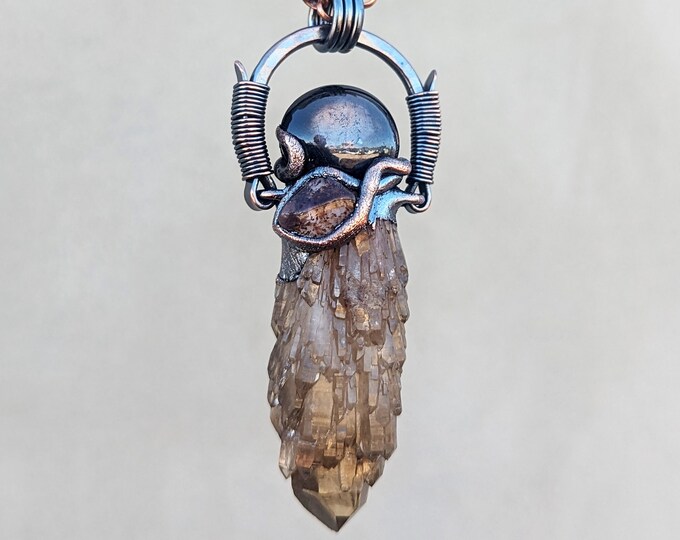 Tribal Kundalini Shakti Amulet With Congo Honey Citrine, Star Ruby ...