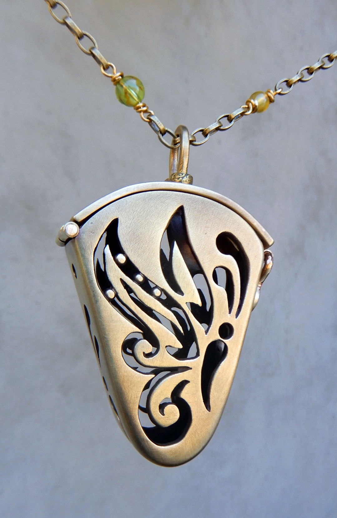 Butterfly Locket, Chakra Stones, Chakra Beads, Handpierced ...