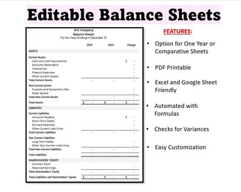 Comparative Balance Sheet With Transaction Listing Financial Statement ...