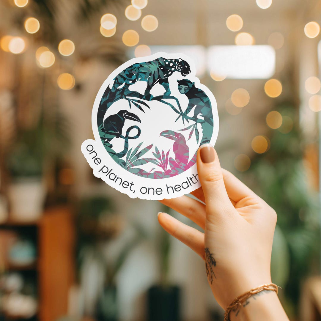 Veterinary One Health Sticker Jungle Animal Sticker Vinyl Sticker Water ...