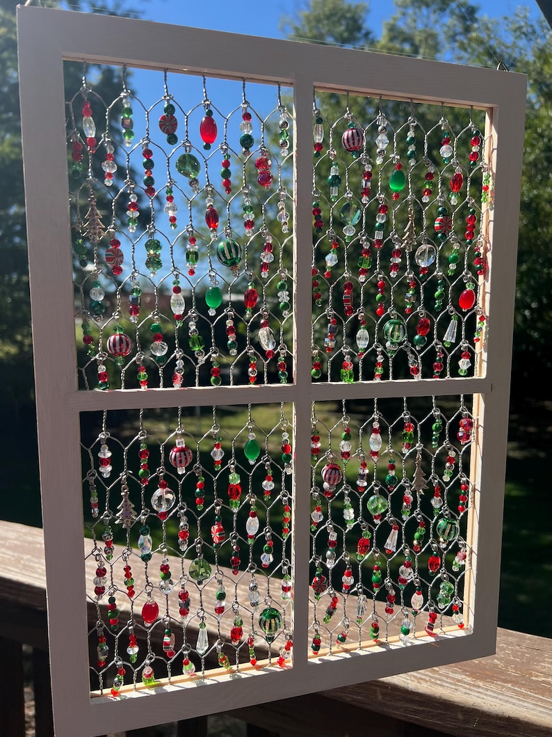 Glass Beaded Window Frame Suncatchers - Etsy