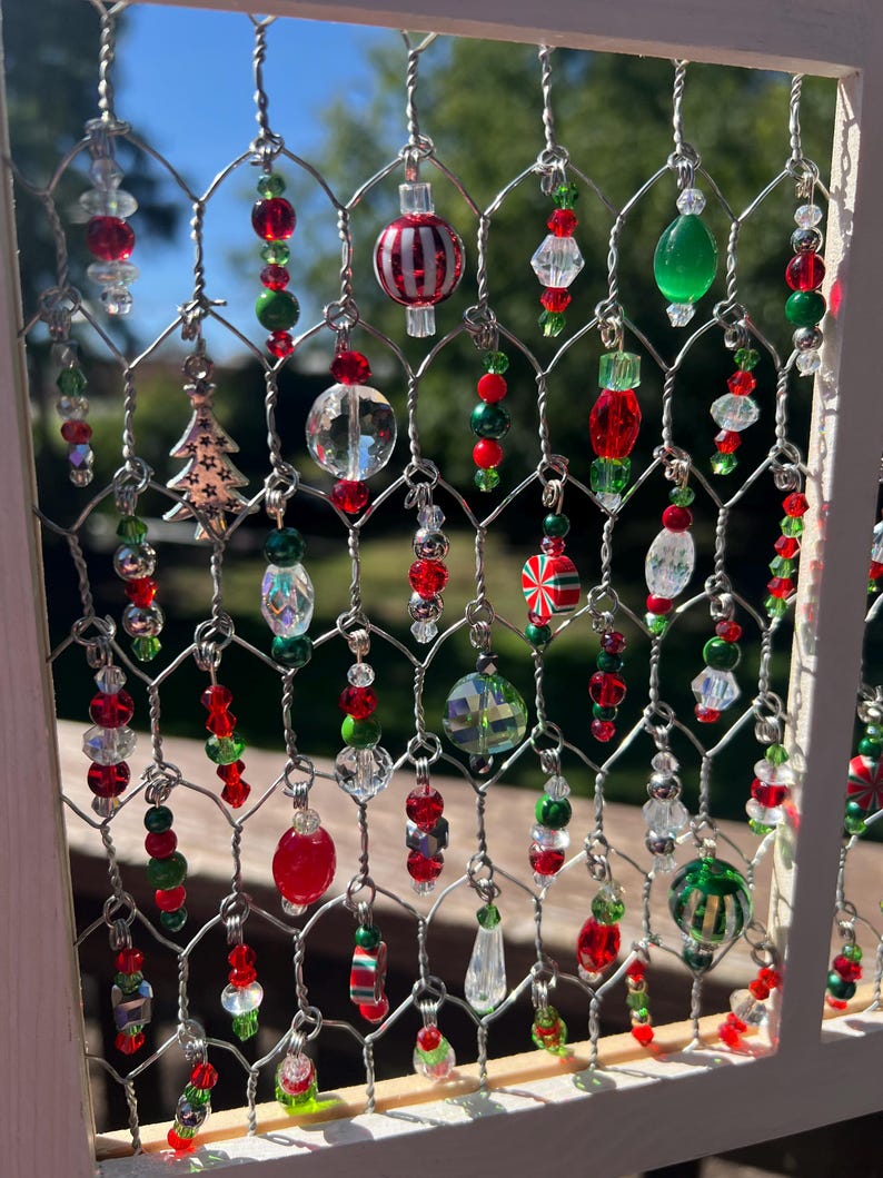 Glass Beaded Window Frame Suncatchers - Etsy