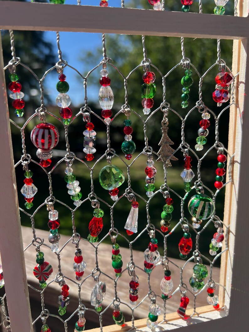 Glass Beaded Window Frame Suncatchers - Etsy