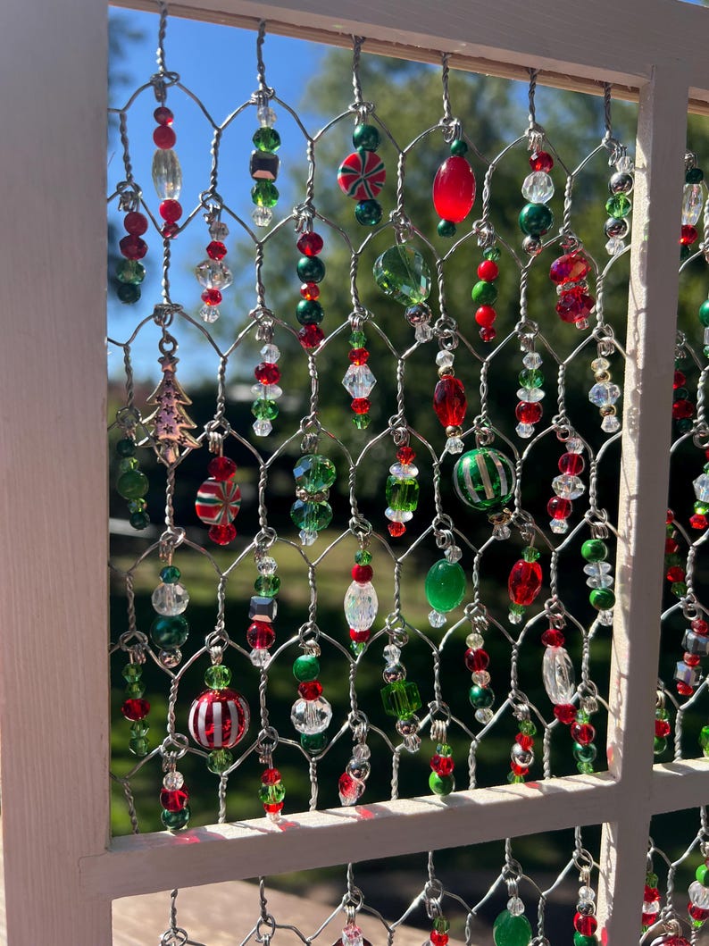 Glass Beaded Window Frame Suncatchers - Etsy