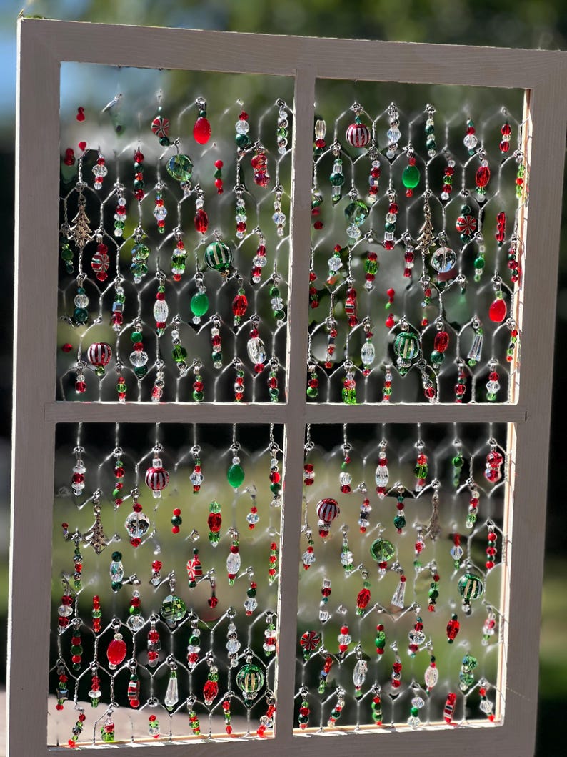 Glass Beaded Window Frame Suncatchers - Etsy