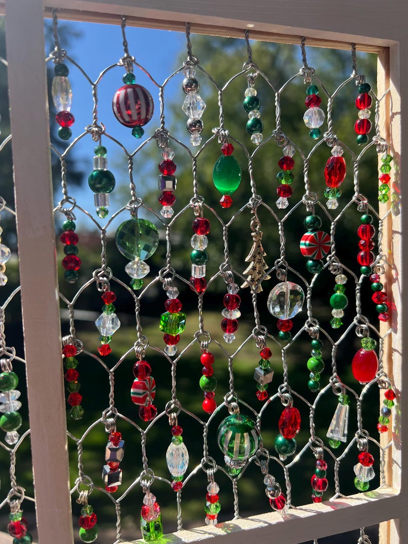Glass Beaded Window Frame Suncatchers - Etsy