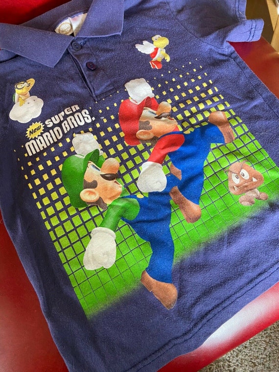Rare NES Nintendo SUPER MARIO Bros Polo Shirt / Retro… - Gem