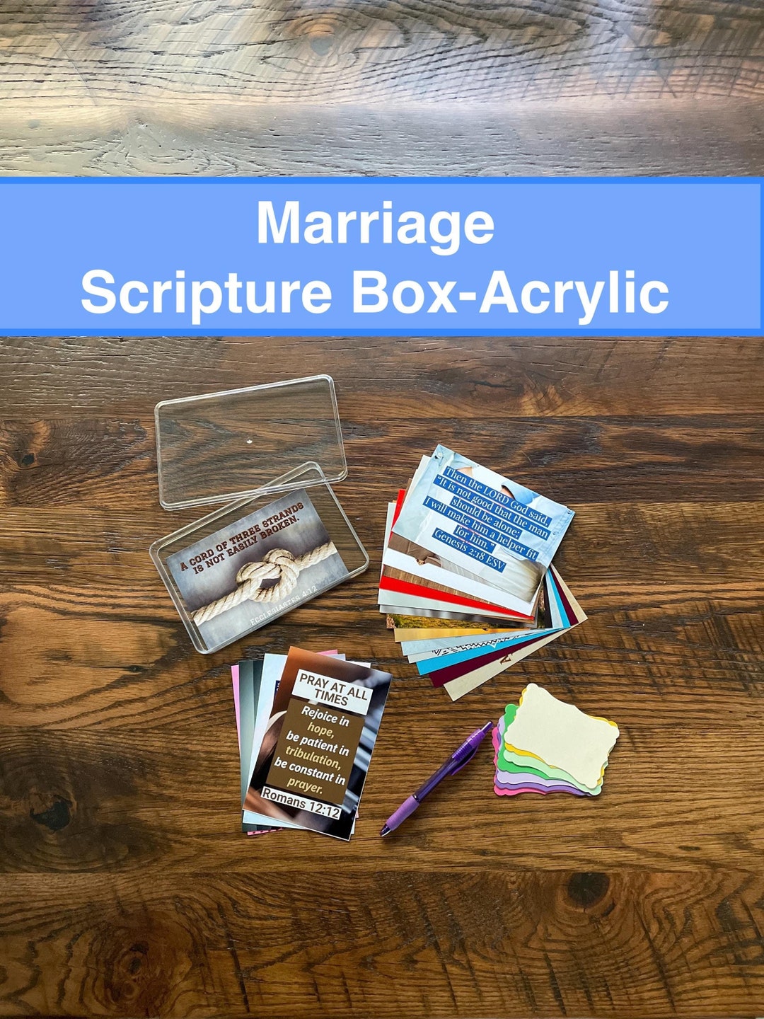 Faith-based Gift Box With Marriage Scriptures Christian Marriage ...