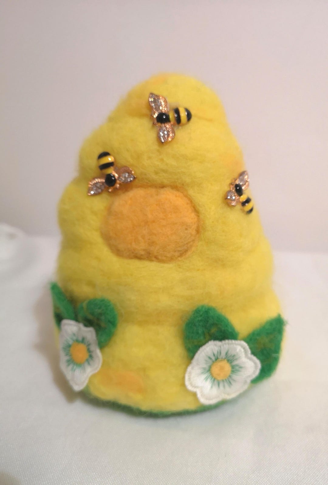 Needle Felted Bee Hive With Jewelled Bees - Etsy