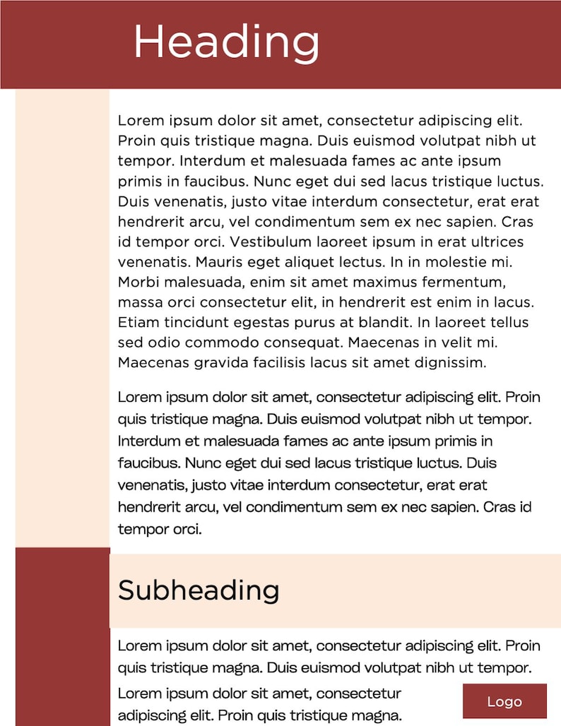 Minimalist One-pager Template - Etsy