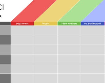 RACI Matrix Roles and Responsibilities Template (powerpoint) Project ...
