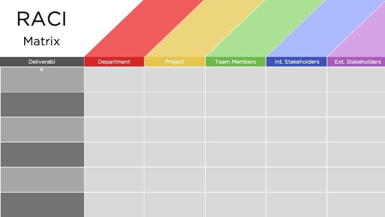 RACI Matrix Template - Etsy