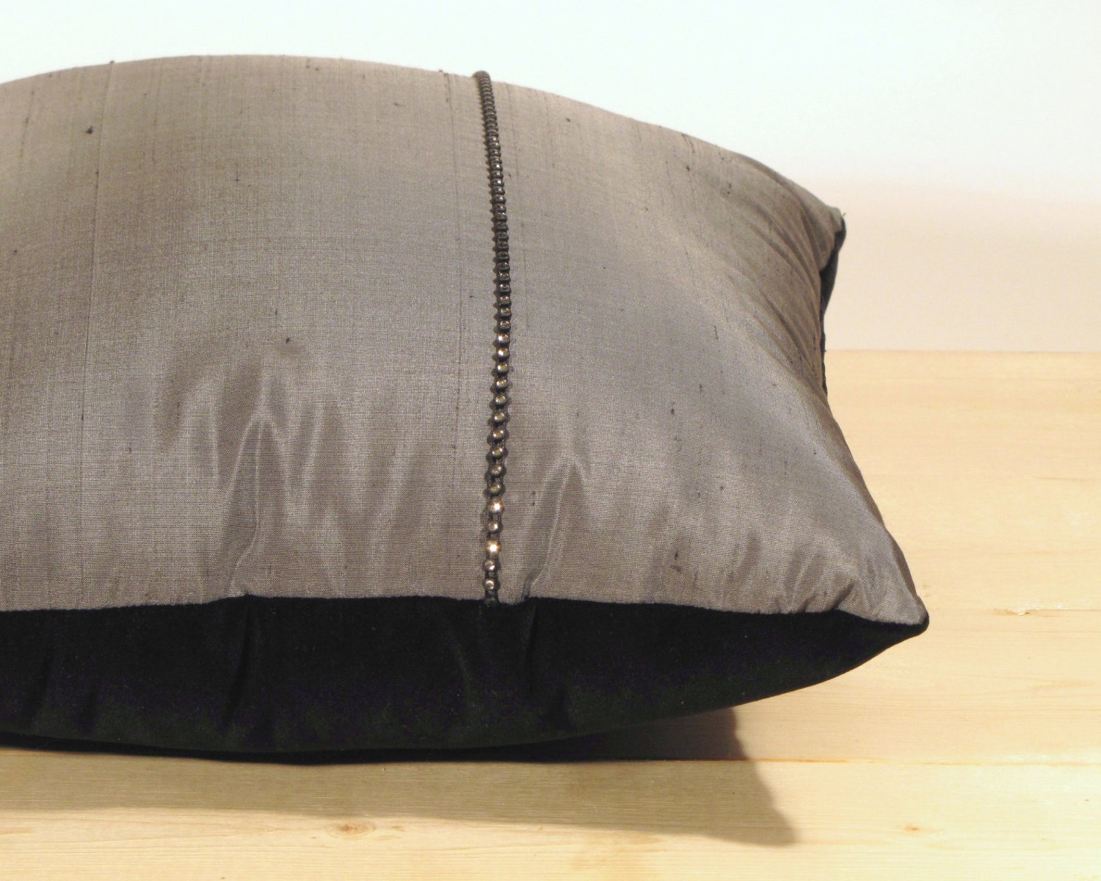 Grey Glitz Silk & Rhinestone Pillow Sparkly Pillow - Etsy