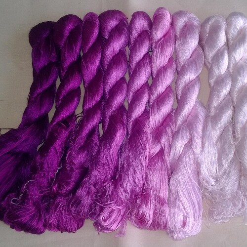 8 Skeins Chinese Natural Mulberry Silk Embroidery Threads | Etsy