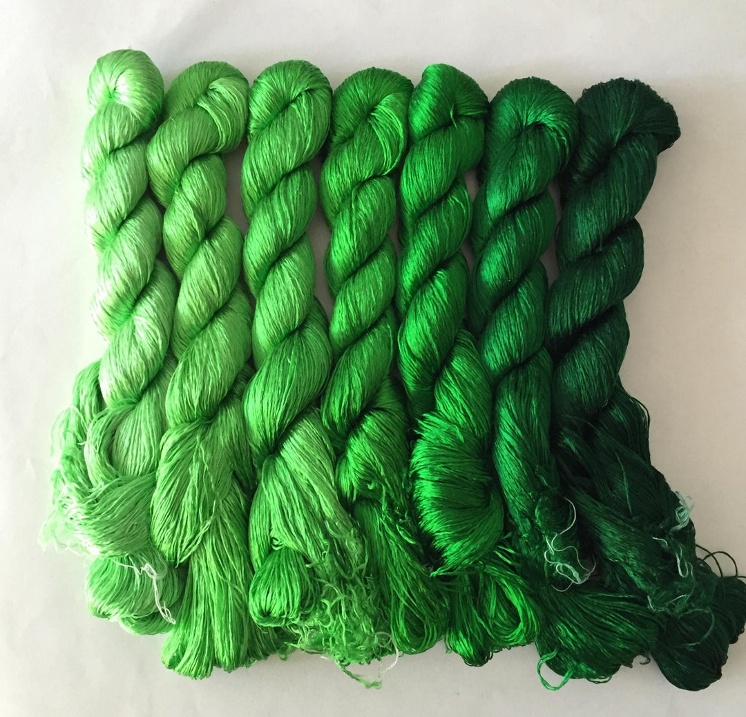 7 Skeins Chinese Natural Mulberry Silk Embroidery Threads Floss 440m ...