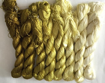 8 Skeins Chinese Natural Mulberry Silk Embroidery Threads | Etsy