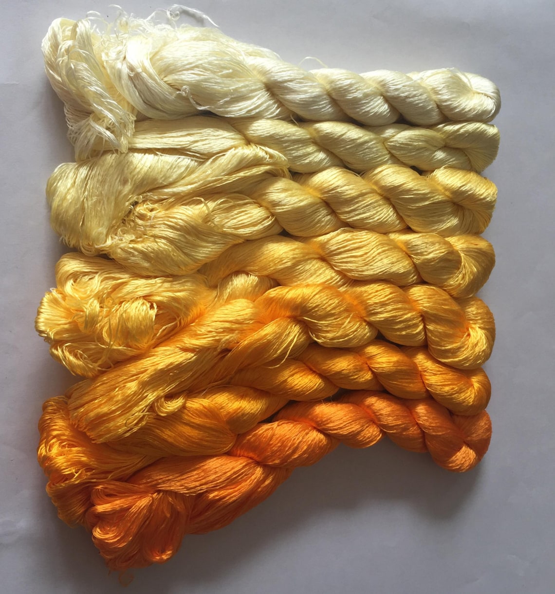 7 Skeins Chinese Natural Mulberry Silk Embroidery Threads | Etsy