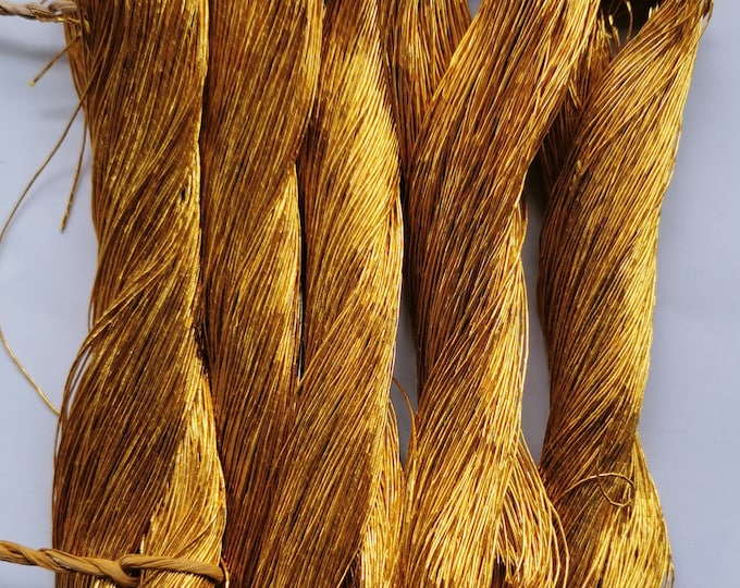 5 Skeins Chinese Hand Embroidery Gold Metallic Threads 65M per Skein - Etsy