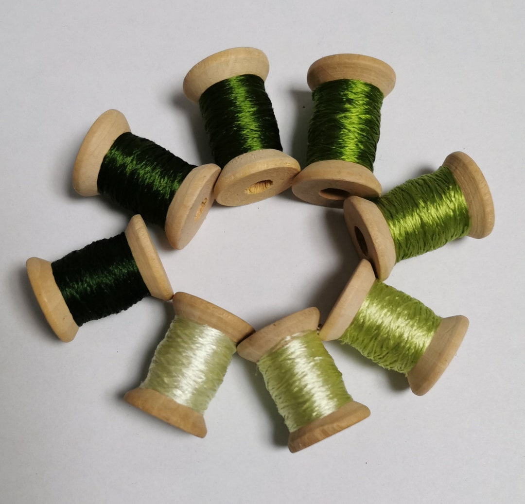 8 Spools Natural Mulberry Silk Embroidery Threads Floss DIY Craft 107 ...