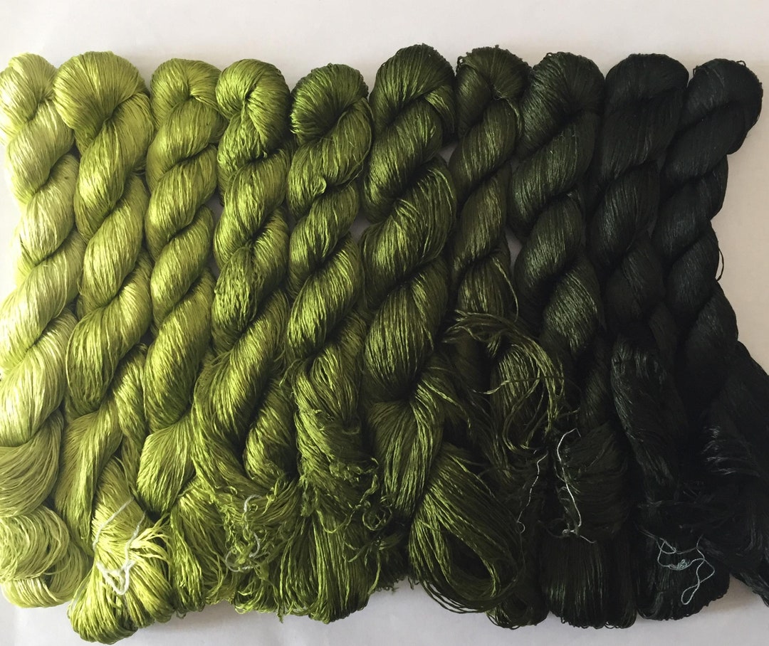 10 Skeins Chinese Natural Mulberry Silk Embroidery Threads Floss 440m ...