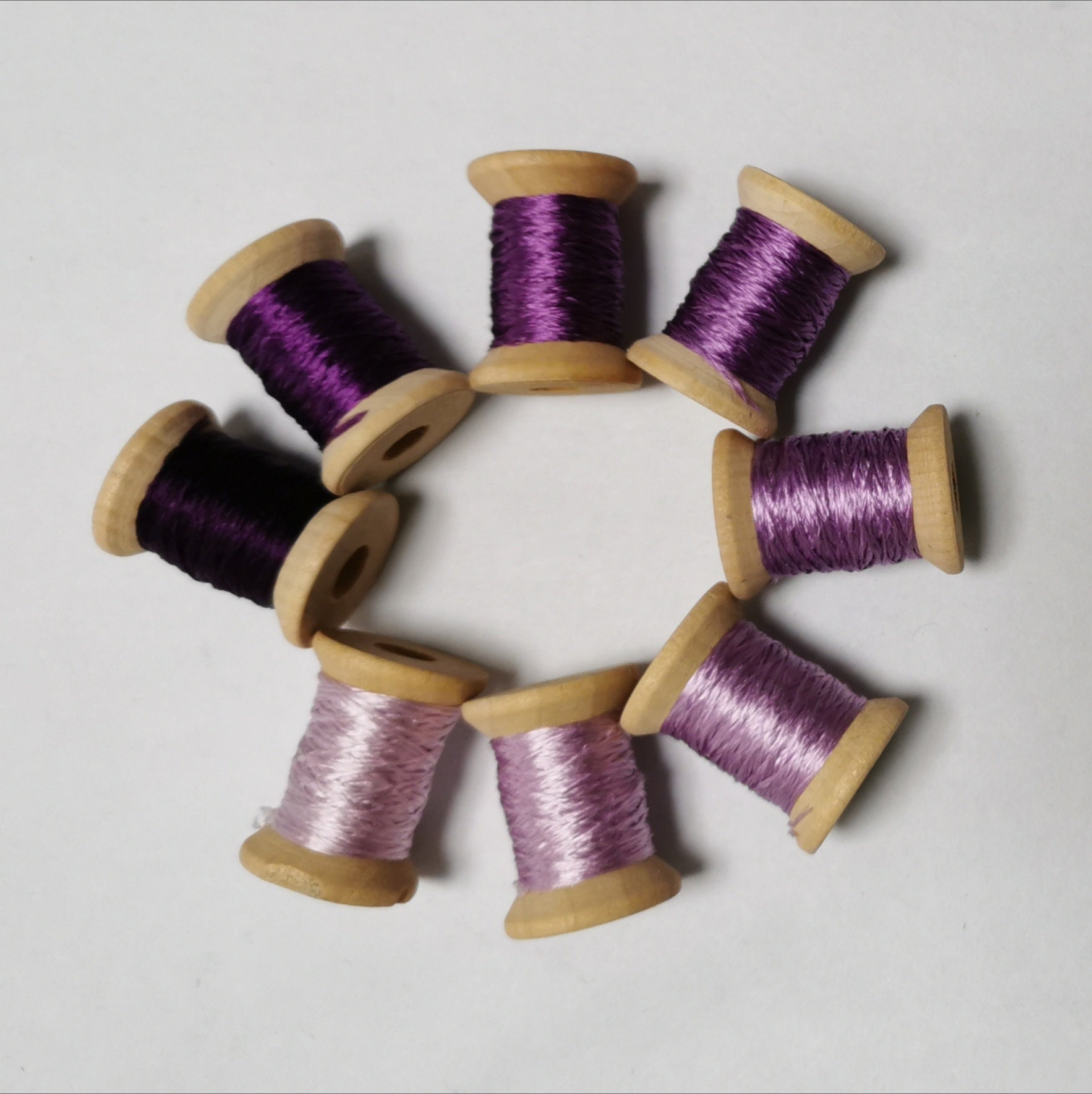 8 Spools Natural Mulberry Silk Embroidery Threads Floss DIY - Etsy