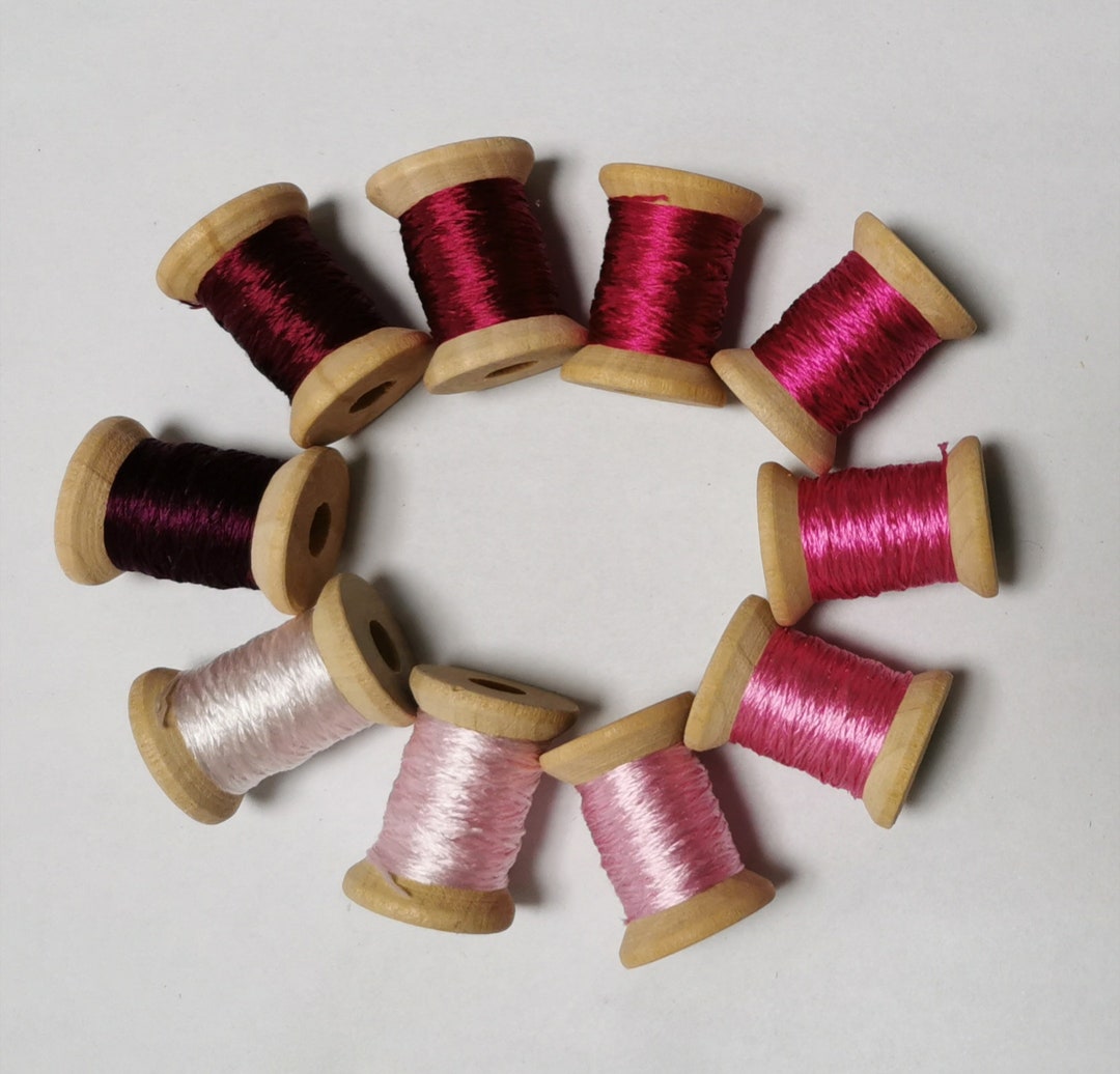 10 Spools Natural Mulberry Silk Embroidery Threads Floss DIY Craft 25 ...