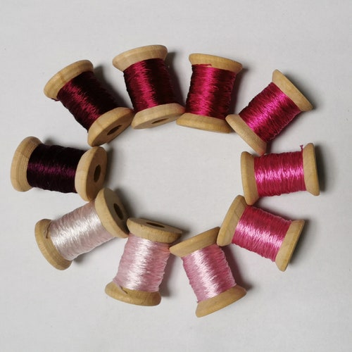 8 Spools Natural Mulberry Silk Embroidery Threads Floss DIY - Etsy