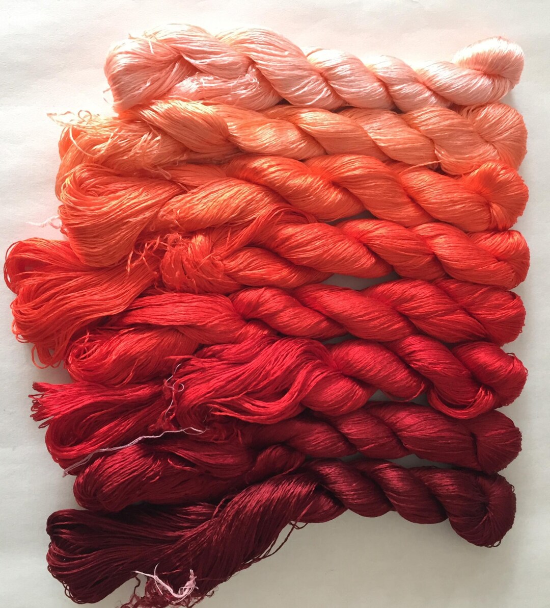 8 Skeins Chinese Natural Mulberry Silk Embroidery Threads - Etsy